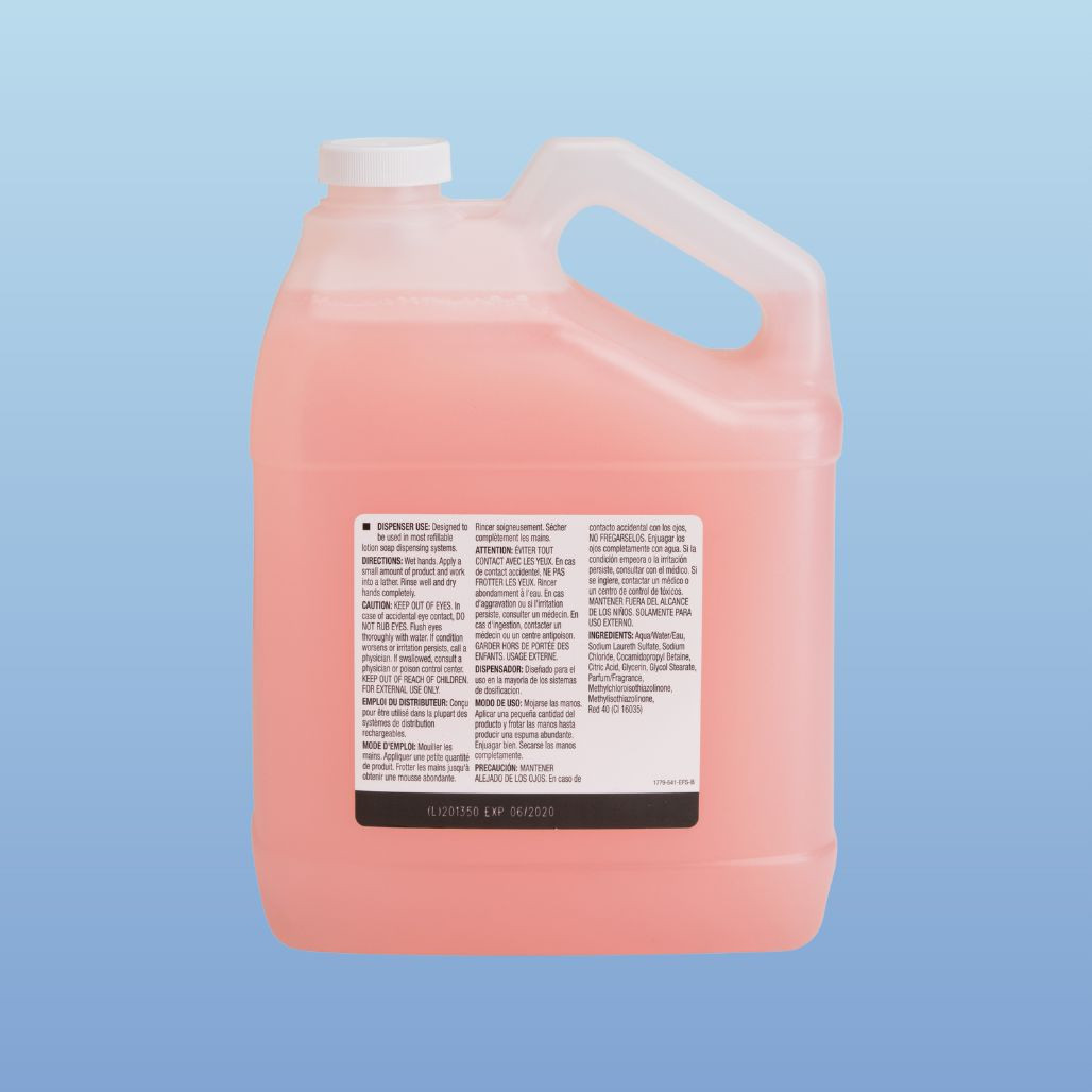 Genuine Joe Pink Lotion Soap, 1 Gallon (GJO02105)