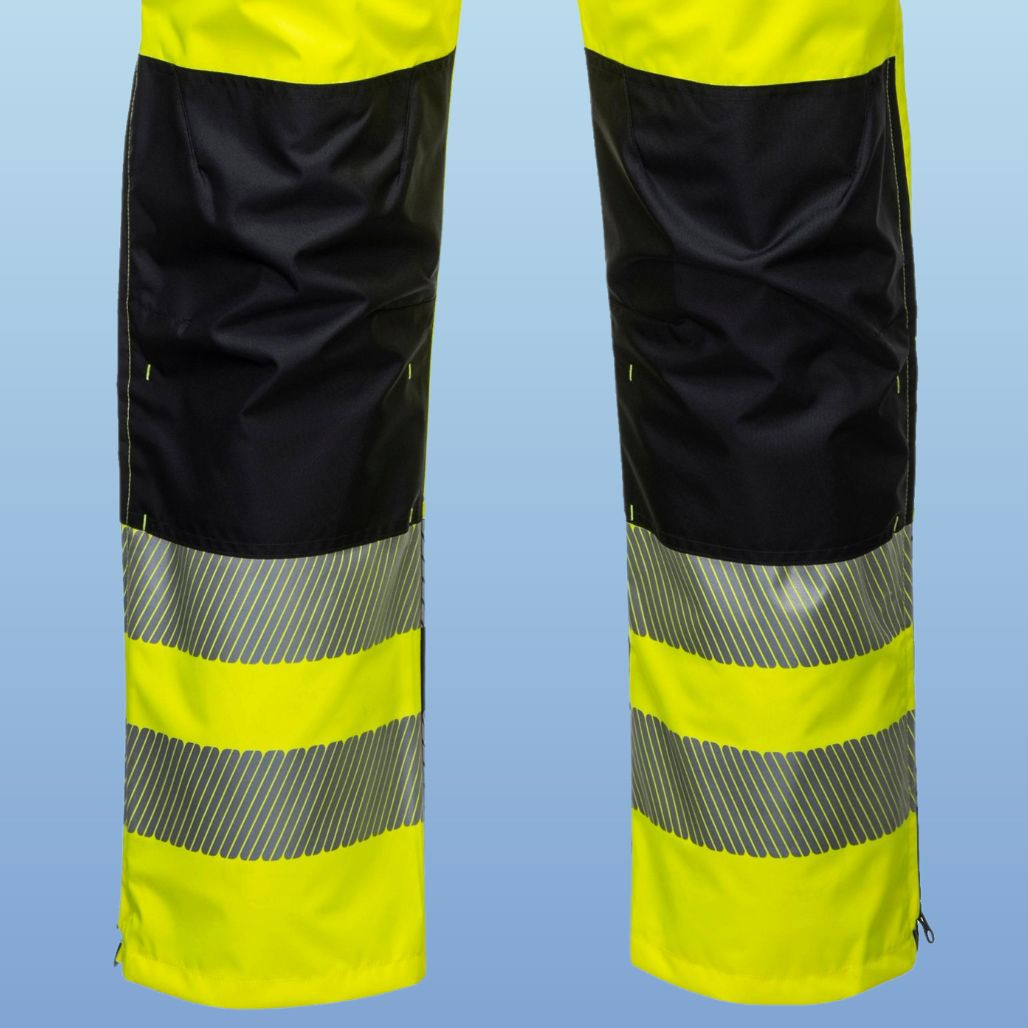 Portwest PW342 PW3 Hi-Vis Extreme Rain Pants, Yellow/Black - Harmony ...