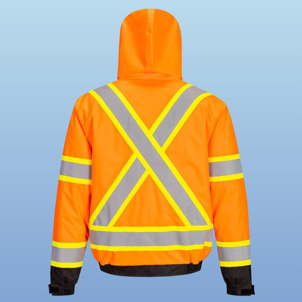 Portwest CA160 Hi-Vis X-Back Bomber Jacket - ANSI Class 3