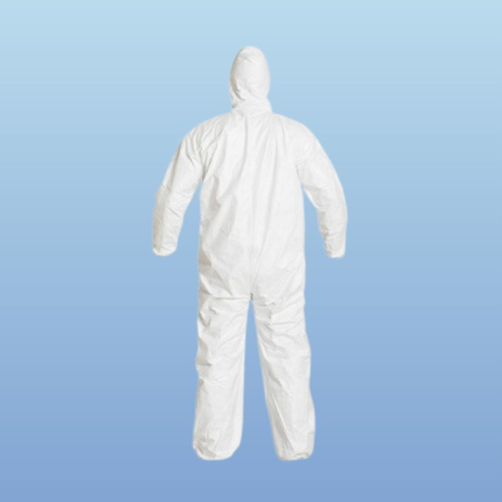Tyvek IsoClean IC180S White Coveralls with Attached Hood