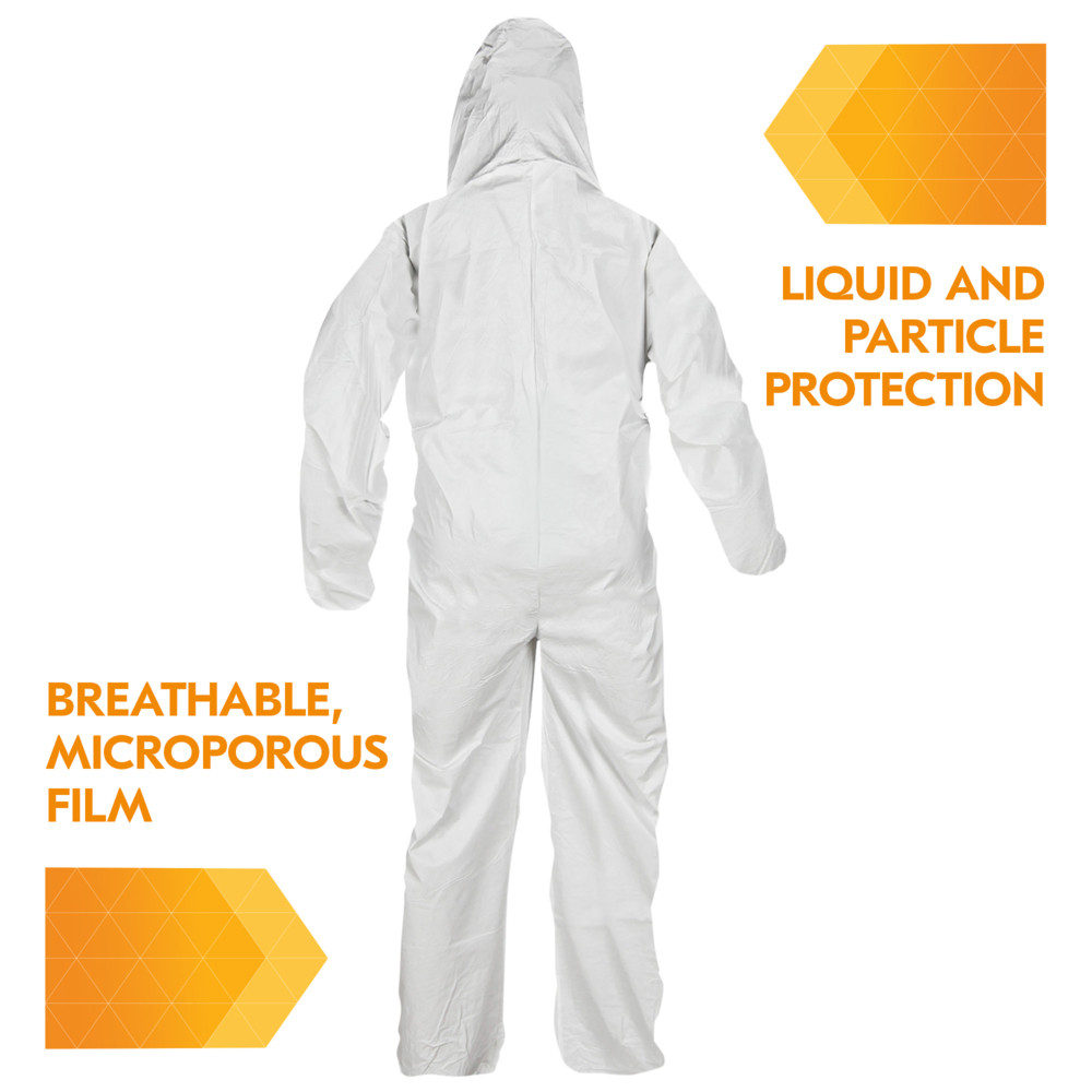 KleenGuard A40 Microporous Coveralls with Hood, 25/case