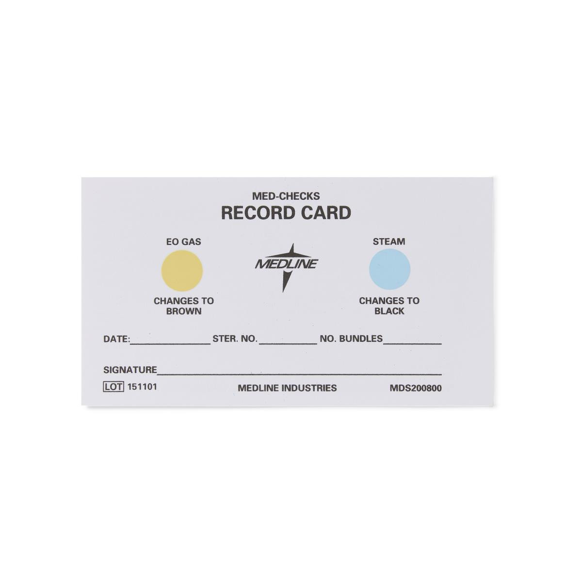 Steam Sterilization and EO Gas Load Record Card (MDS200800)