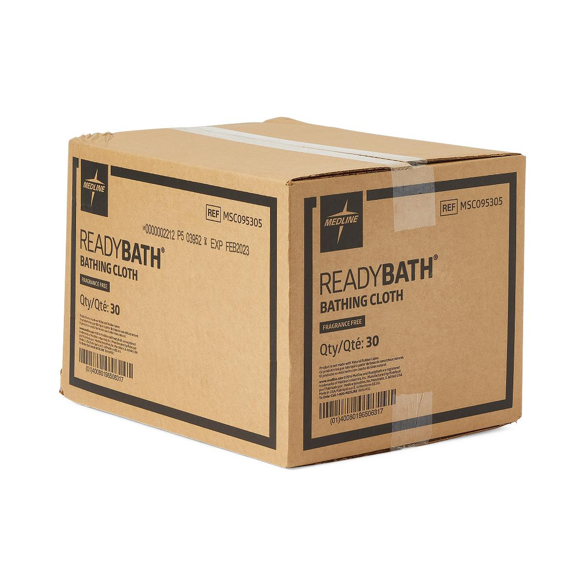 Medline ReadyBath Total Body Wash Cloth, Fragrance Free, 8" x 8"