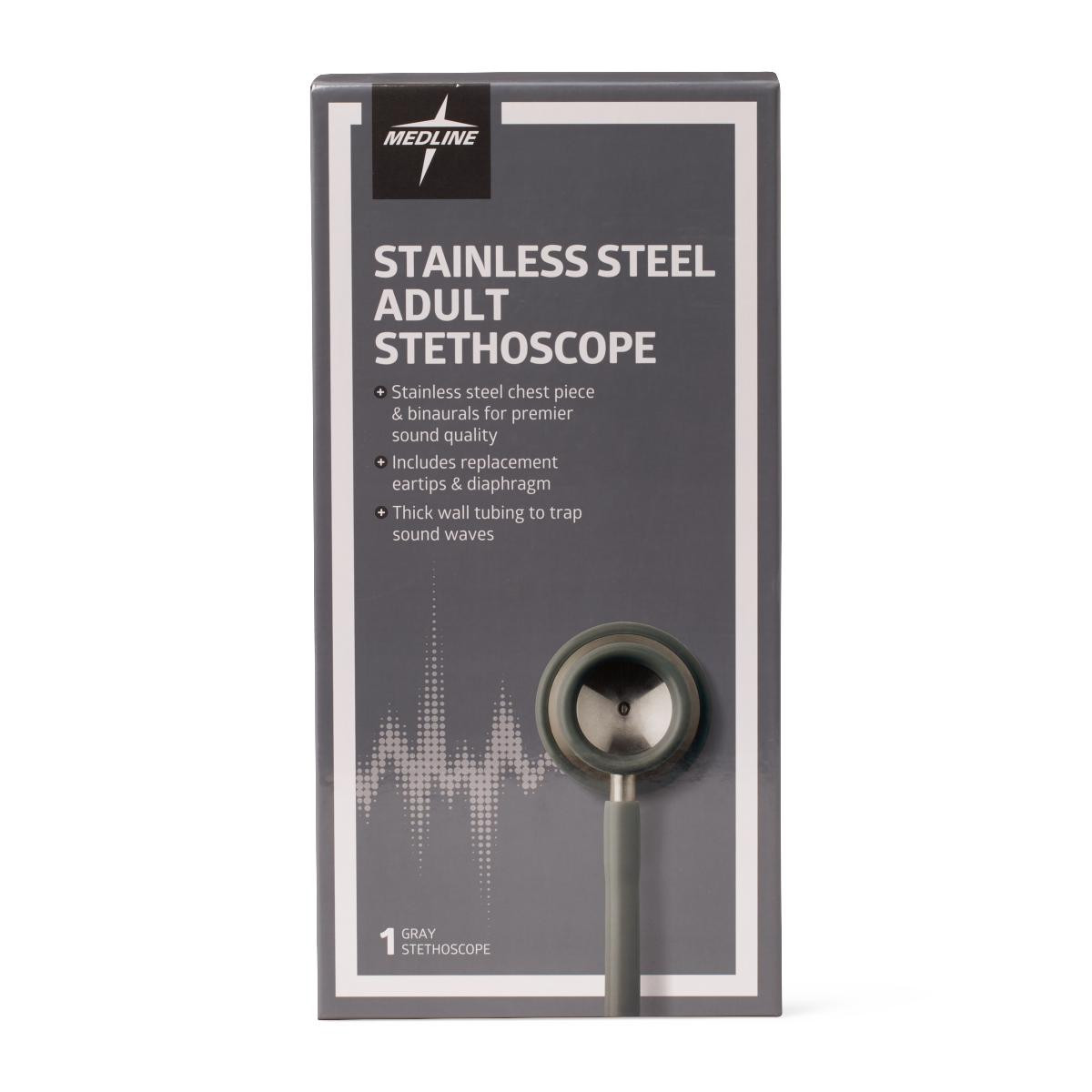 Medline Elite Adult Stainless Steel Stethoscope