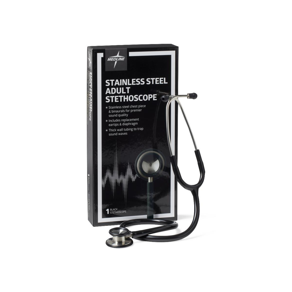 Medline Elite Adult Stainless Steel Stethoscope