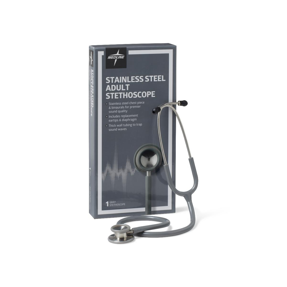 Medline Elite Adult Stainless Steel Stethoscope