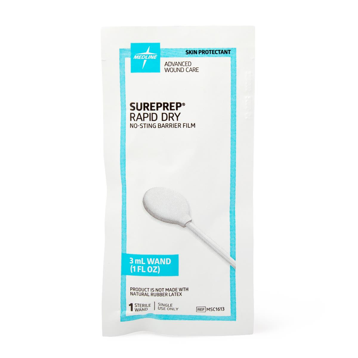 Medline SurePrep Rapid Dry Barrier Film, 1 ml Wand