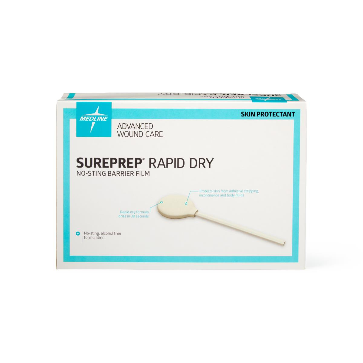Medline SurePrep Rapid Dry Barrier Film, 1 ml Wand