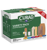 CURAD Bandage Variety Pack, Assorted Sizes, 300/box, 18 boxes