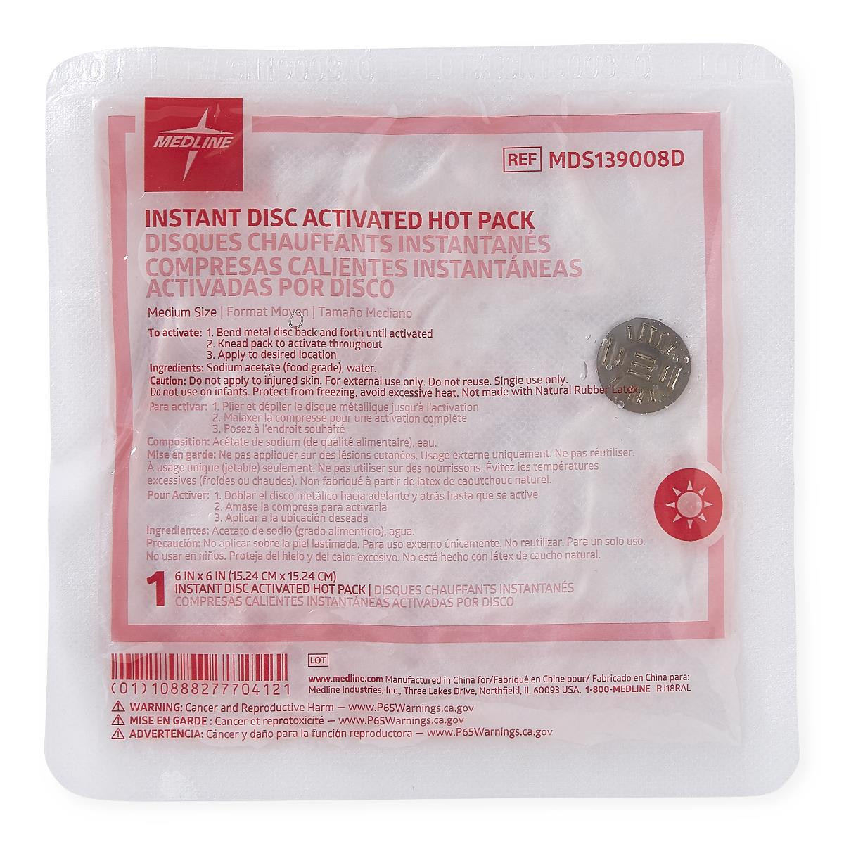 Medline 6.25" x 9.5" Sweatless Deluxe Instant Cold Pack