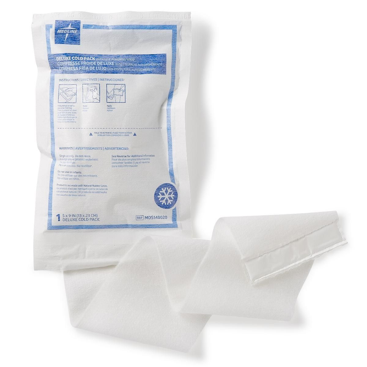 Medline 6.25" x 9.5" Sweatless Deluxe Instant Cold Pack