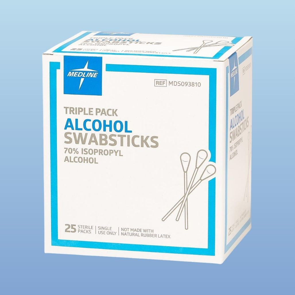 Medline 70% IPA Sterile Alcohol Swabsticks