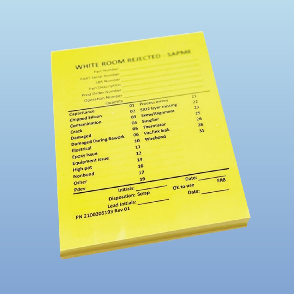 Custom Cleanroom Signs, Documentation, Forms, and More