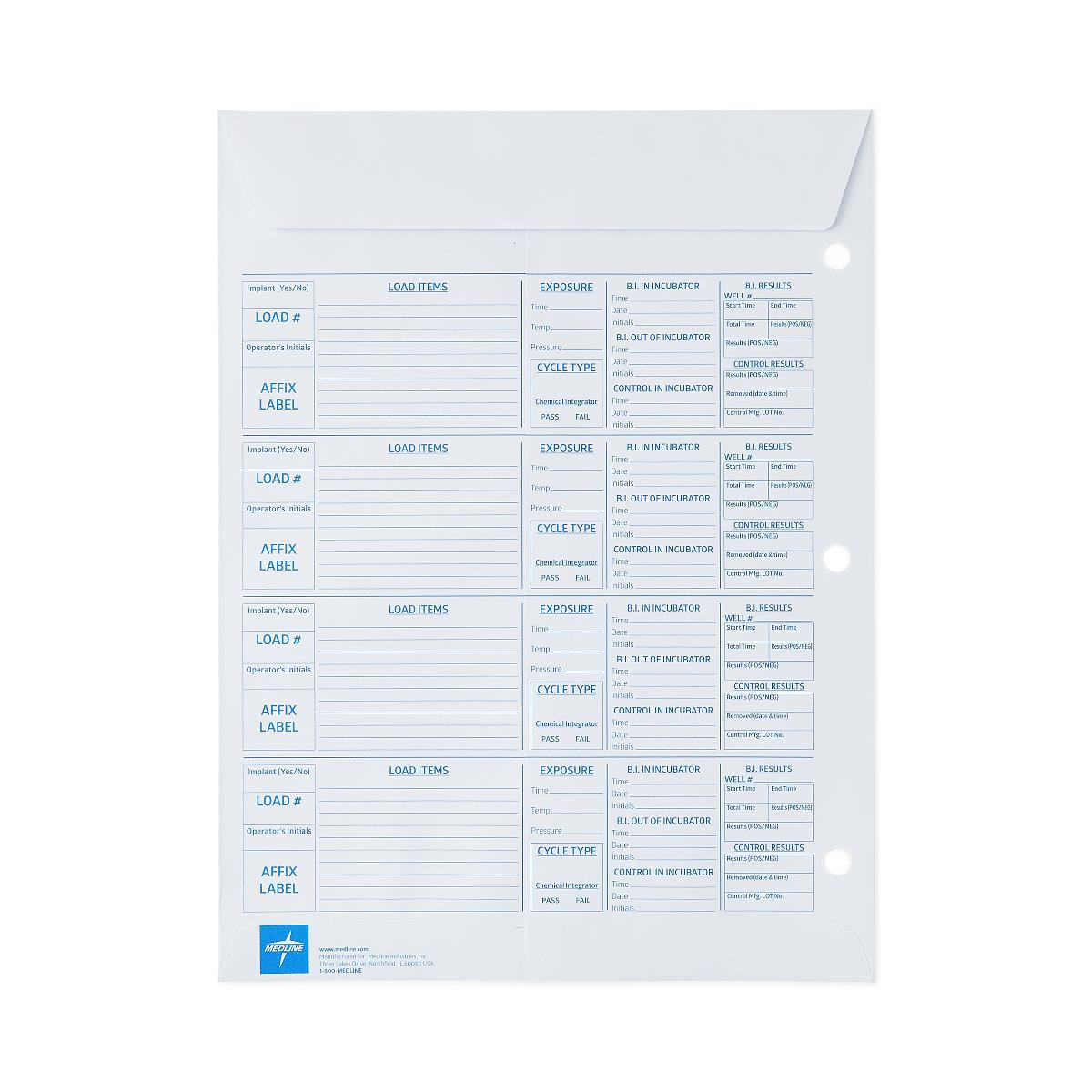 Sterilization Record Envelope, 9" x 12", 100/box (MDS200900)