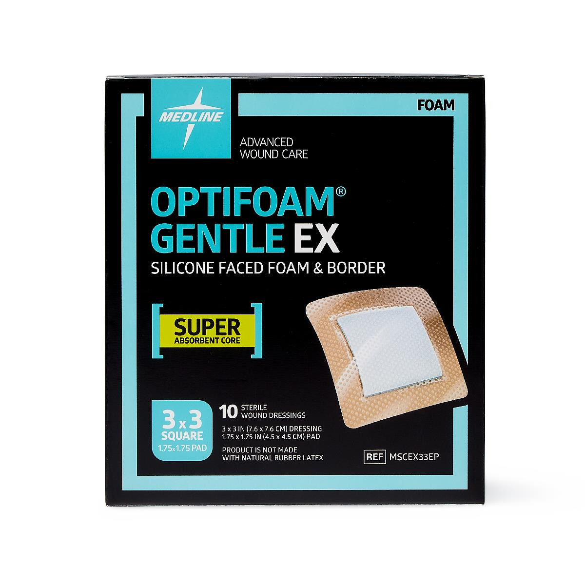 Medline Optifoam Gentle EX Bordered Foam Dressings