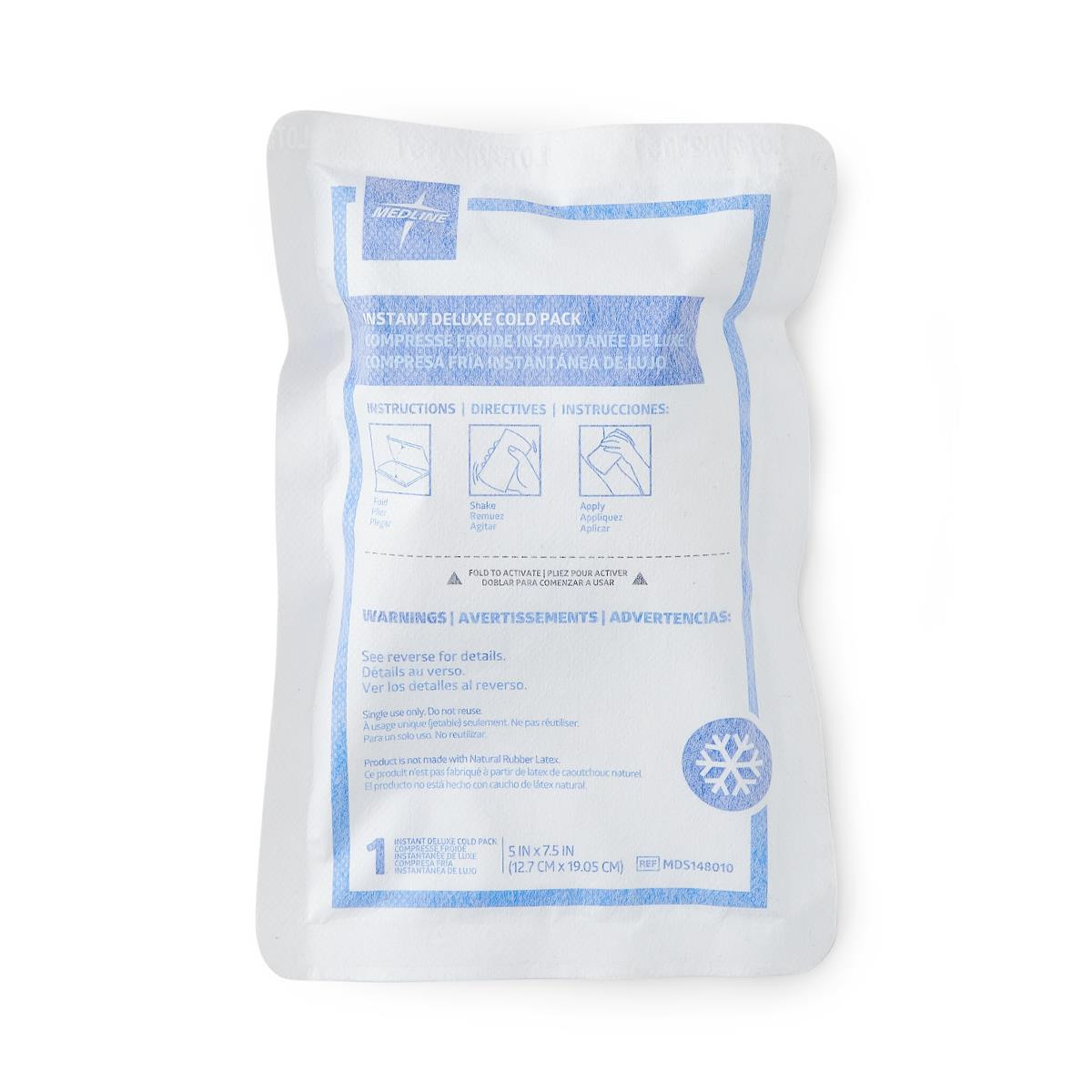 Medline 6.25" x 9.5" Sweatless Deluxe Instant Cold Pack