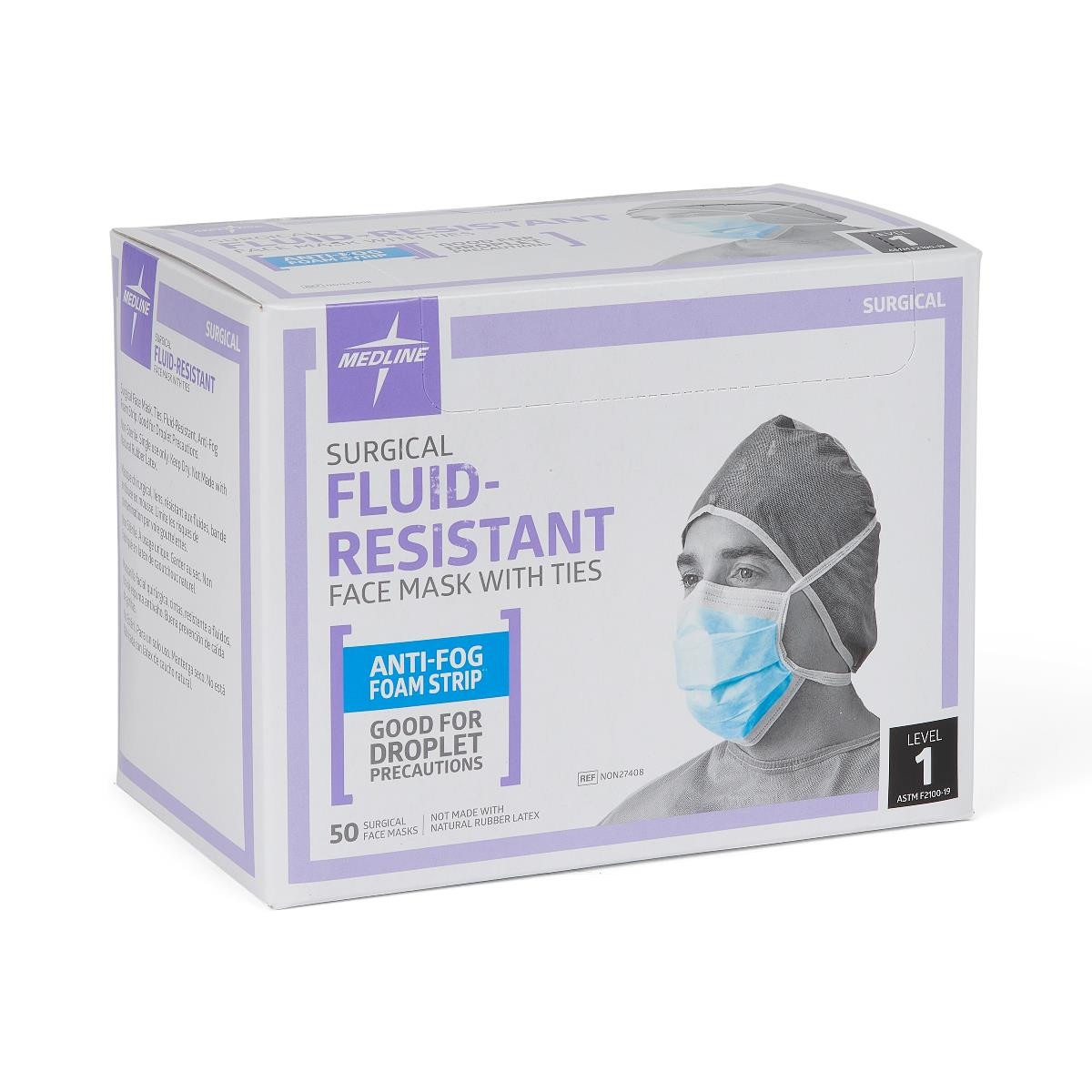 Prohibit X-Tra ASTM Level 1 Anti-Fog Surgical Face Mask with Ties