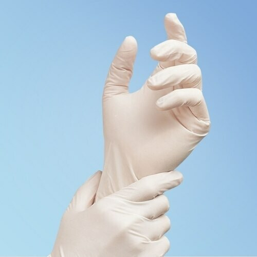 TechniGlove 9.5" Nitrile Cleanroom Gloves - White, Blue