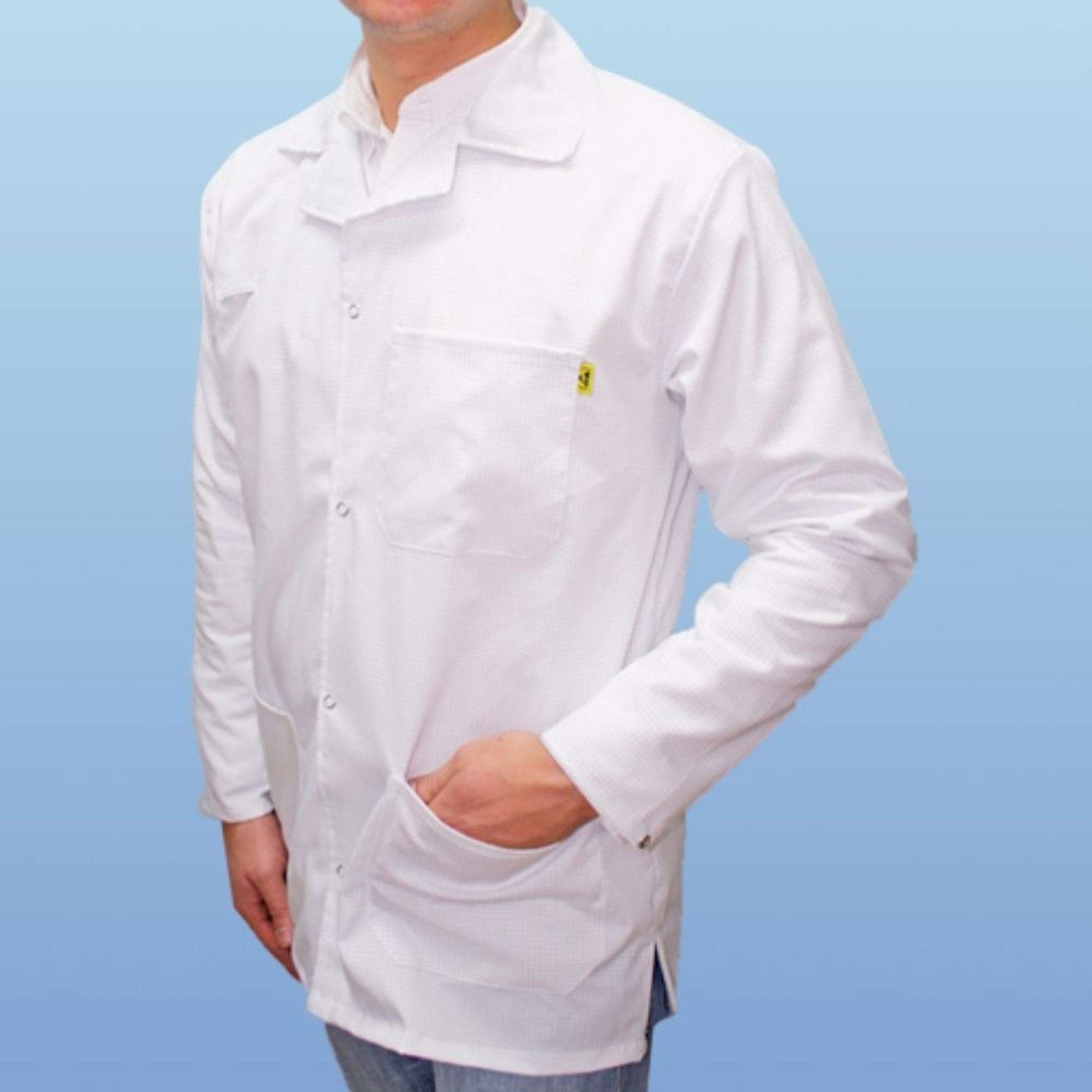 Estatec Polyester ESD Lab Coat with Snap Cuffs
