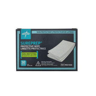Medline SurePrep No-Sting Skin Protective Barrier Wipes