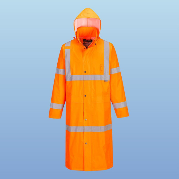 Portwest FR44 Class 3 Hi-Vis FR Rain Coat - 50"