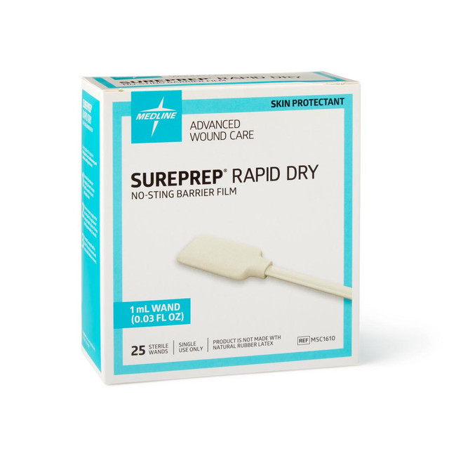 Medline SurePrep Rapid Dry Barrier Film, 1 ml Wand
