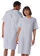 Medline Overlap Back Patient Gown with ties, Demure Print