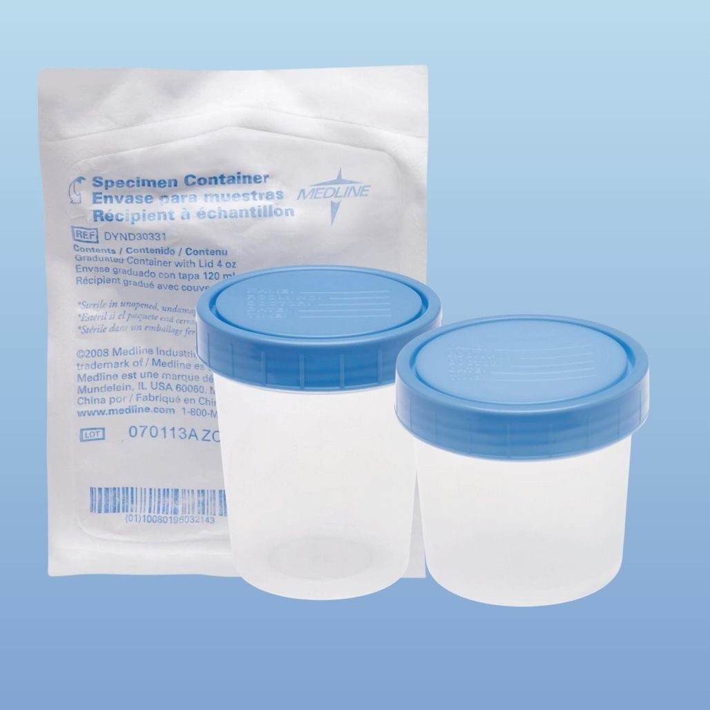 Medline O.R. Sterile Specimen Containers, 4 oz and 4.5 oz