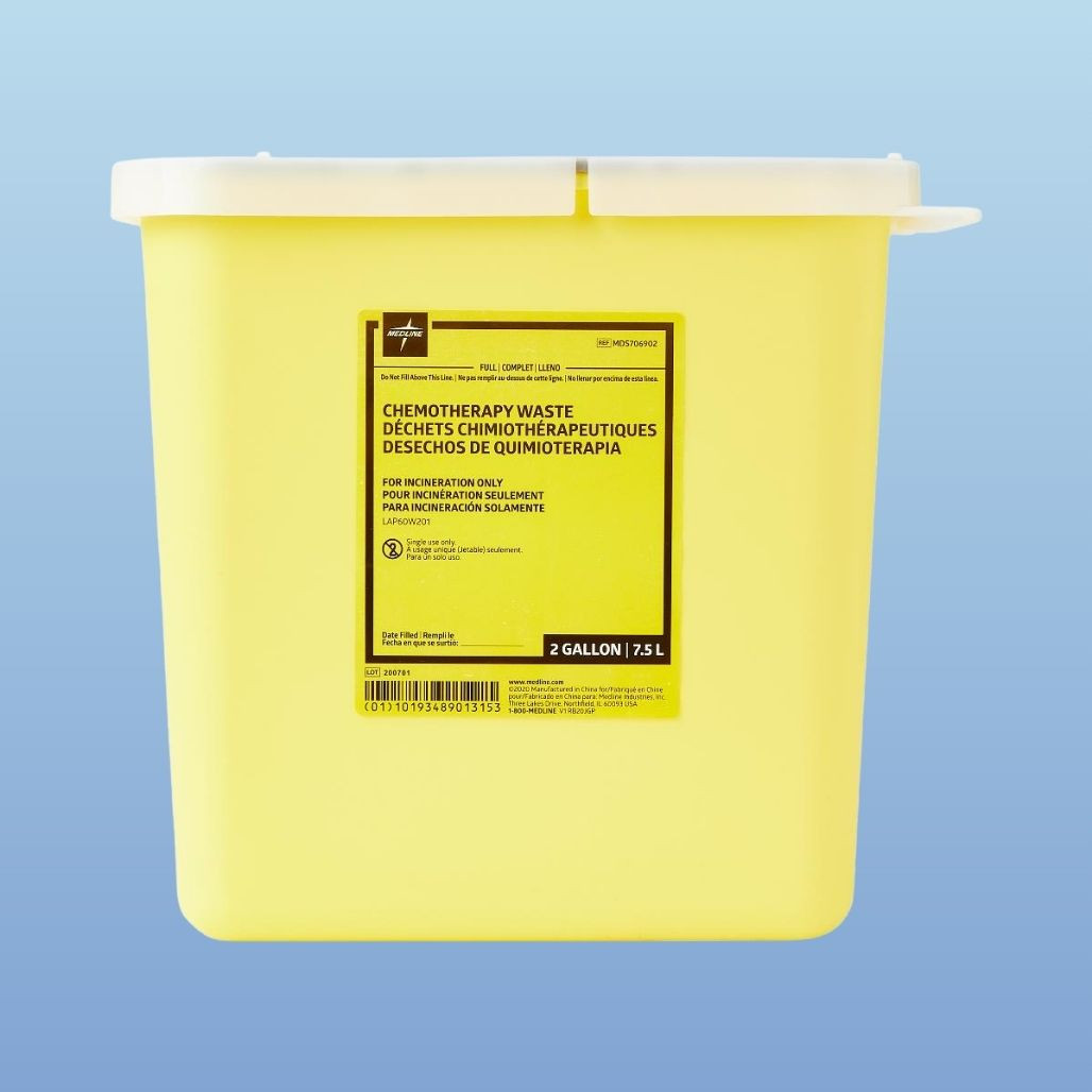 Medline Chemotherapy Waste Containers - 2 gallon