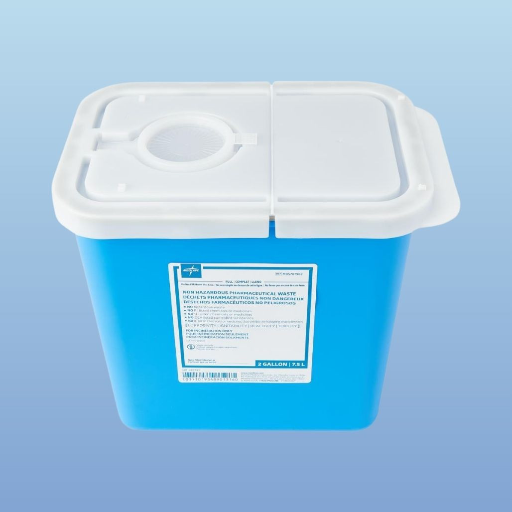 Blue Medical Waste Containers