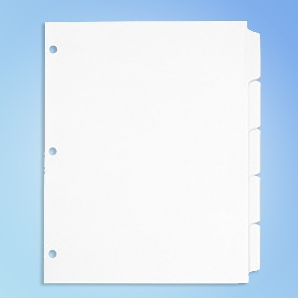 Cleanroom Binder Tab Dividers - 11 x 17 in.