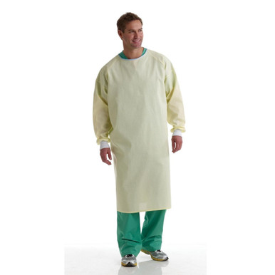 Medline Cover Gown, Yellow, Unisex, One size (MDT011204Z)