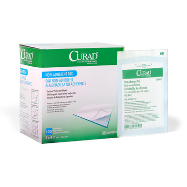 CURAD Non-Adherent Dressing Pad, Sterile, 3" x 4" (NON25710)