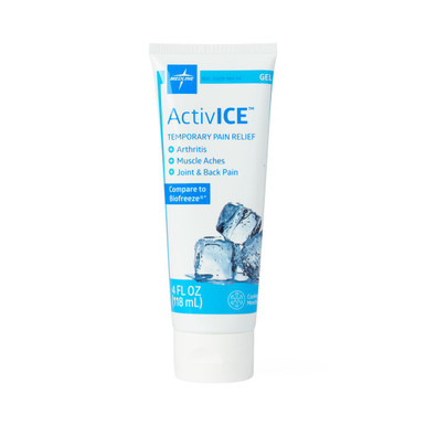 Medline ActivICE Topical Pain Reliever, 4 oz. Gel Tube, 24/case