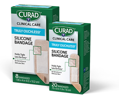 CURAD Truly Ouchless! Silicone Fabric Adhesive Bandages
