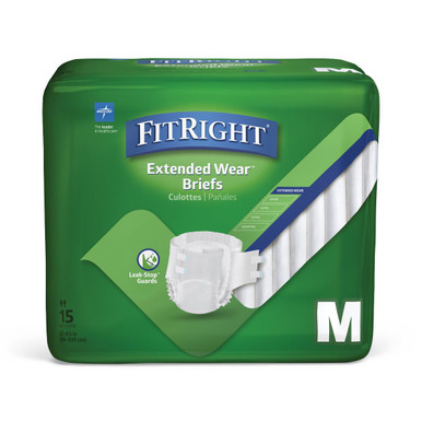 FitRight Extended Wear Adult Incontinence Briefs, 60/case