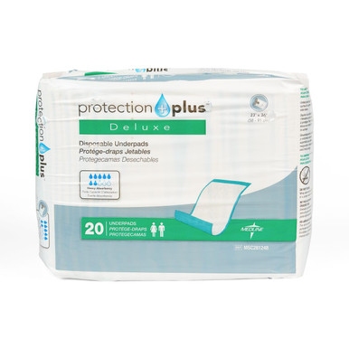 Protection Plus Underpad, Moderate Absorbency, 5 Size Options