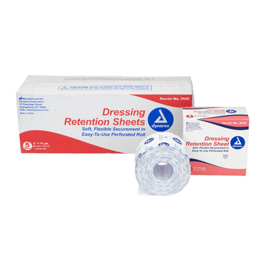 Dynarex Dressing Retention Sheets, 2-6" Width, 11 yd rolls, 5/case
