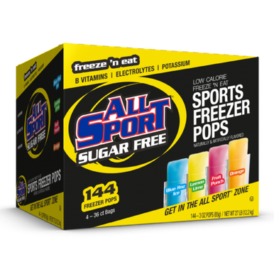 All Sport Sugar Free Hydration Freezer Pops, 144/case
