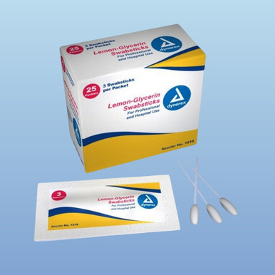 Dynarex 1216 Lemon Glycerin Swabsticks at Harmony