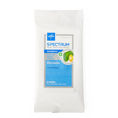 Medline Spectrum Hand Sanitizer Wipes with Aloe Vera
