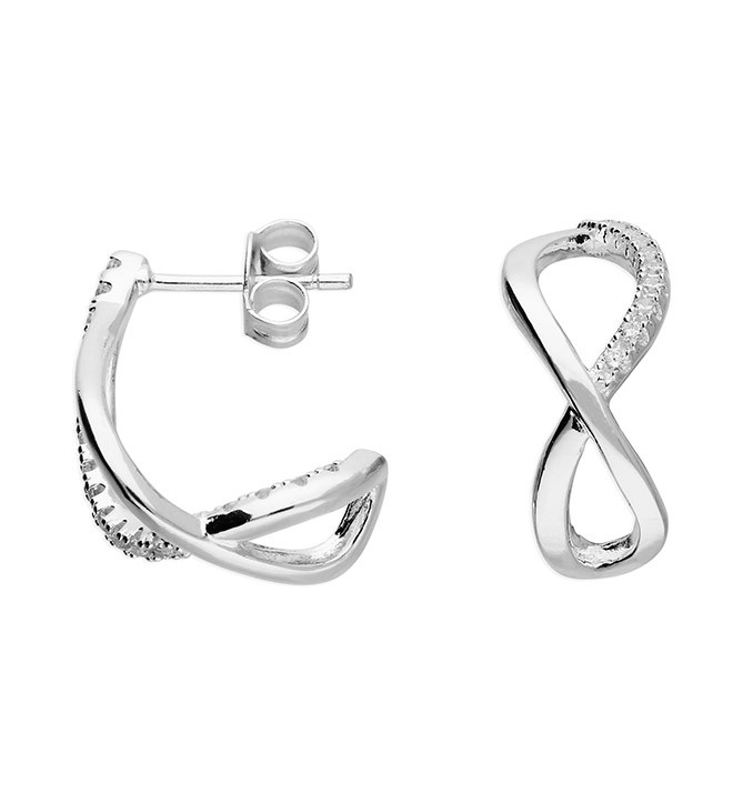 Silver Infinity hoops - H6028/S