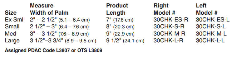 RCAI Premier Contour Hand Orthosis