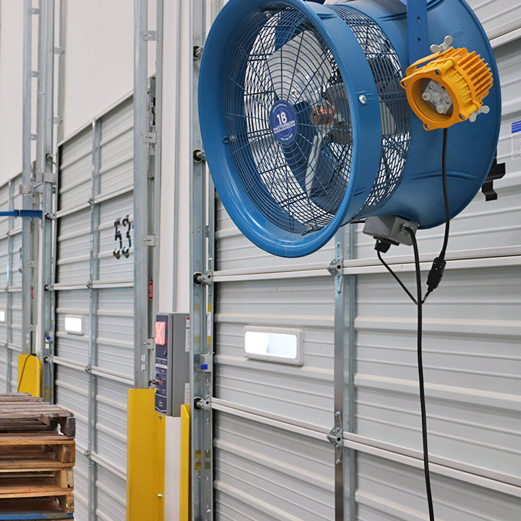 COMBO: Dock Door Fan + LED Light