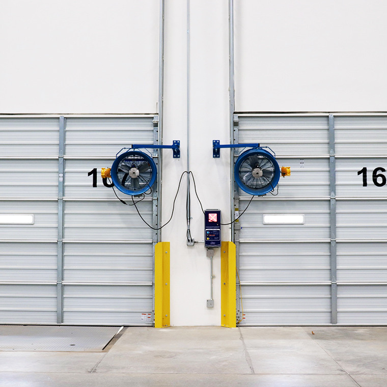 COMBO: Dock Door Fan + LED Light