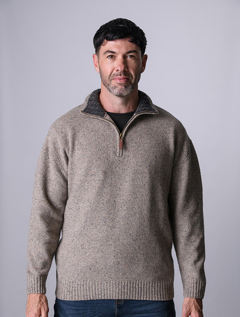 Men's Irish Sweaters - Fisherman sweater, shawl neck | Aran Sweater Market