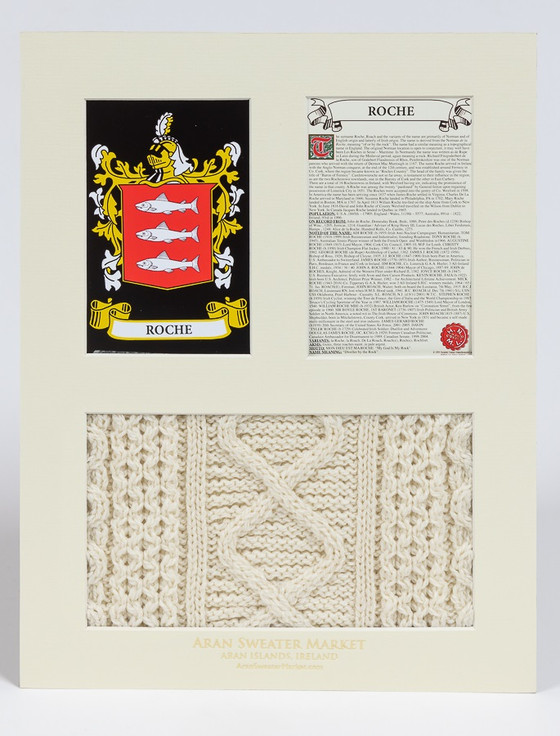 Roche Clan Aran & History Display | Original Roche Name Pattern