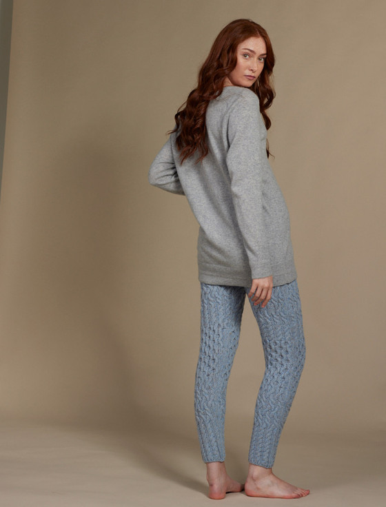 Wool Cashmere Aran Cable Leggings | Aran Sweater Market