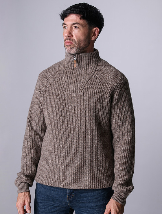 Killybegs Half-Zip Wool Sweater | Aran Sweater Market