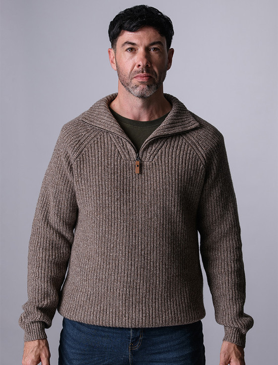 Killybegs Half-Zip Wool Sweater | Aran Sweater Market